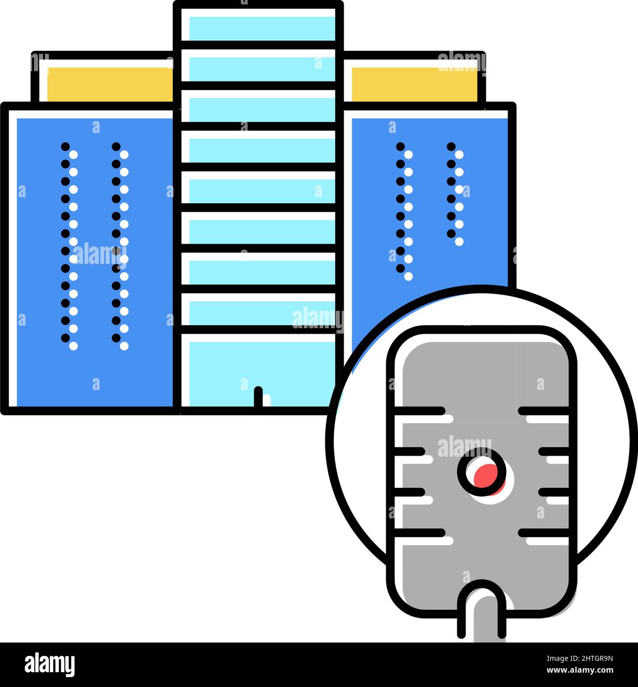 building of radio studio color icon vector illustration Stock Vector ...