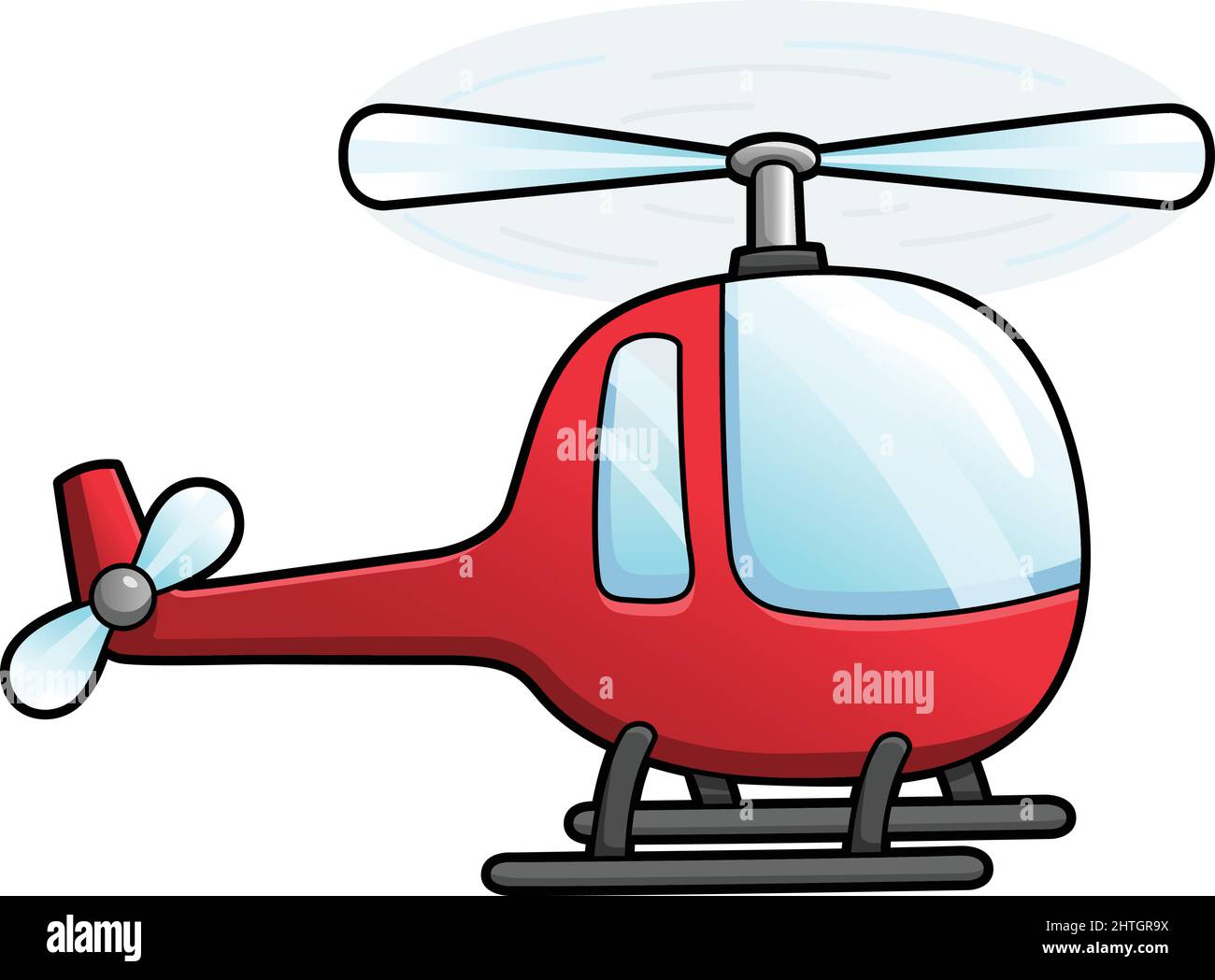 Helicopter Cartoon Clipart Colored Illustration Stock Vector Image ...