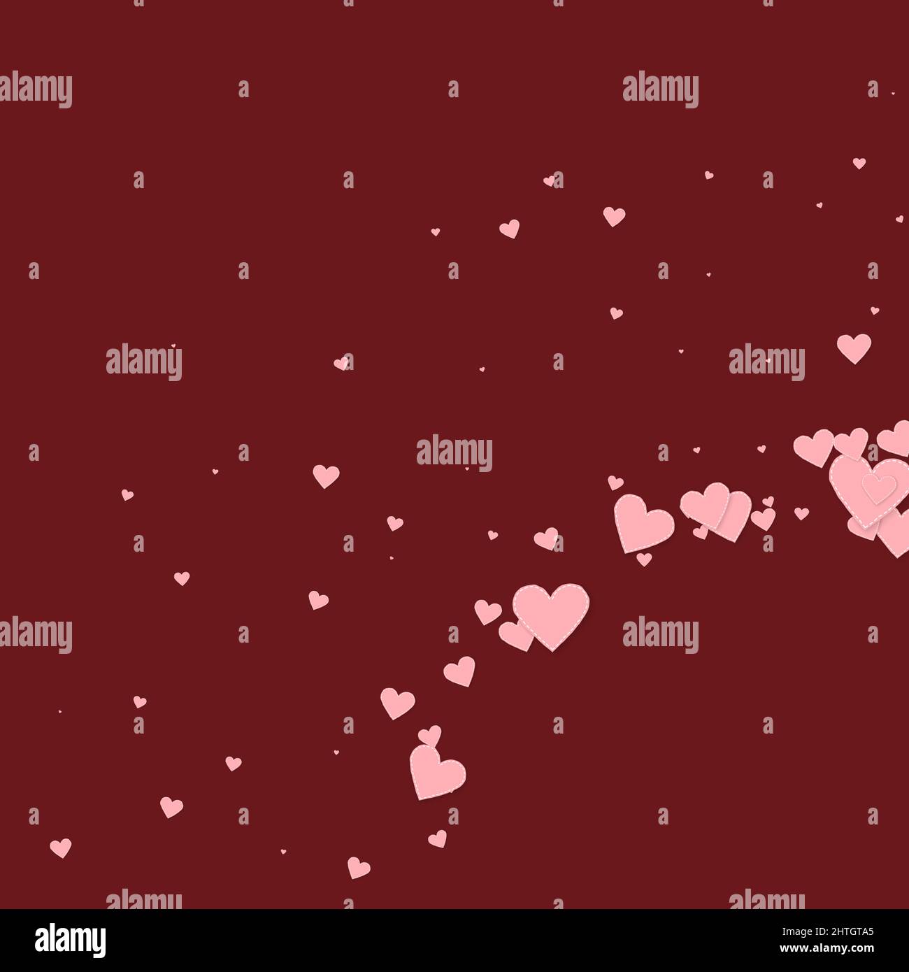 Pink heart love confettis. Valentine's day corner bewitching background ...
