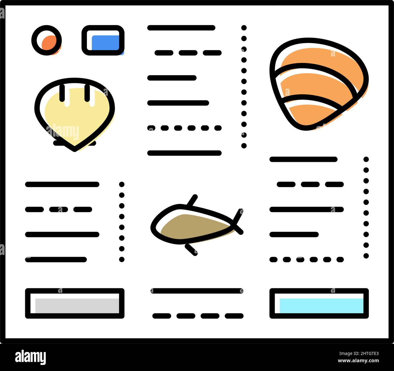 menu seafood color icon vector illustration Stock Vector Image & Art ...