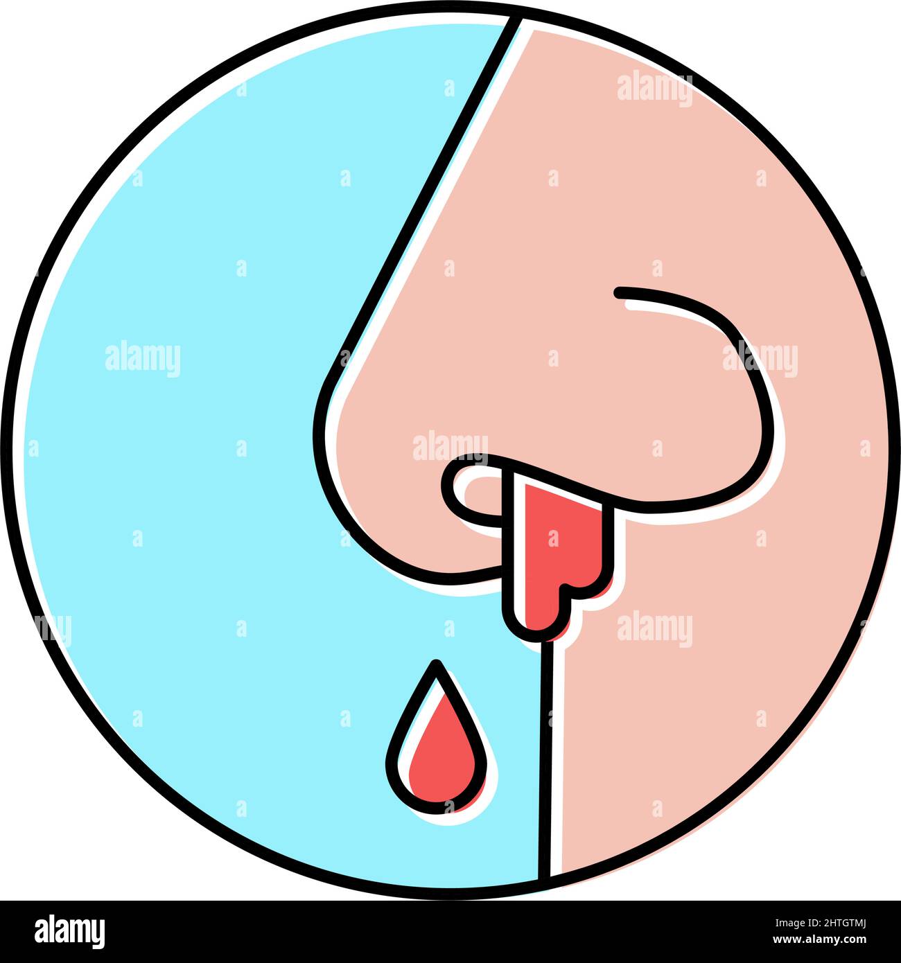nose bleeding disease color icon vector illustration Stock Vector Image & Art - Alamy