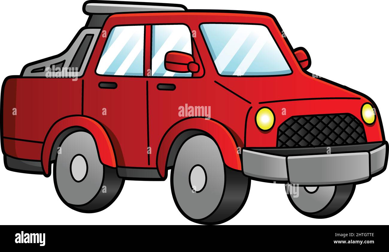 Off Road Cartoon Clipart Colored Illustration Stock Vector Image & Art ...