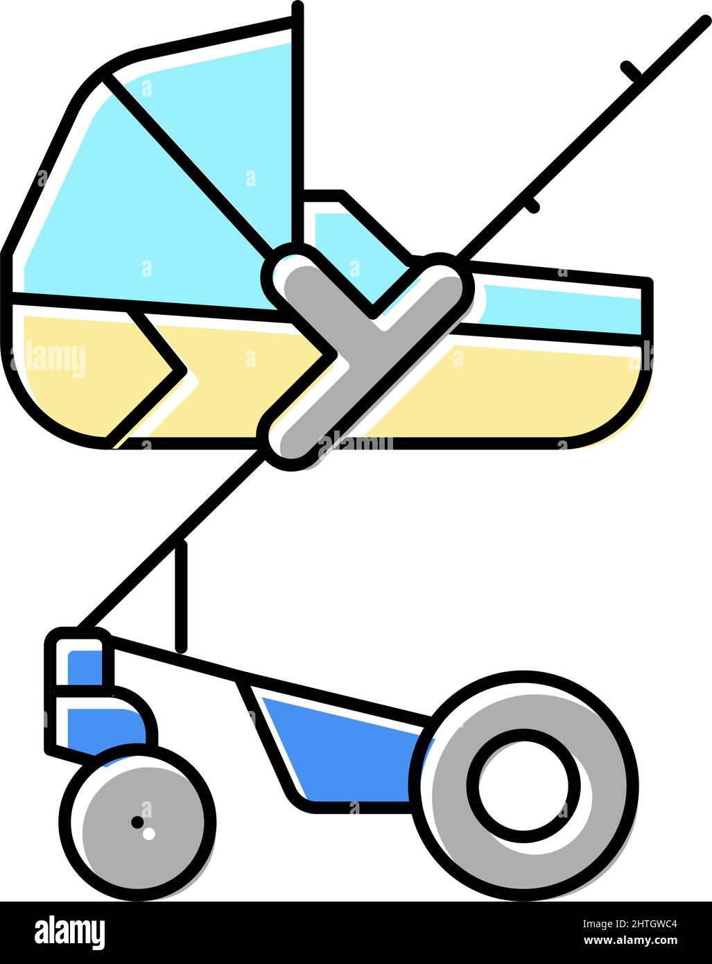 stroller carrycot baby color icon vector illustration Stock Vector Image & Art - Alamy