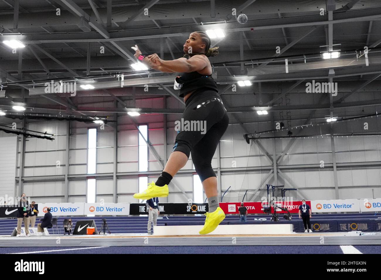 Jessica Ramsey places fourth in the women's shot put at 61-2 3/4 (18 ...