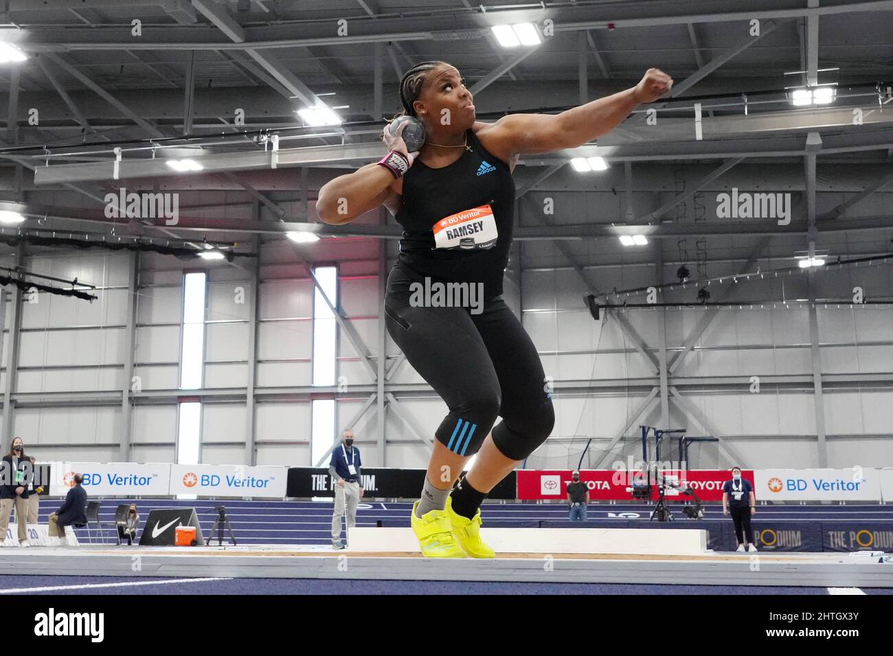 Jessica Ramsey places fourth in the women's shot put at 61-2 3/4 (18 ...