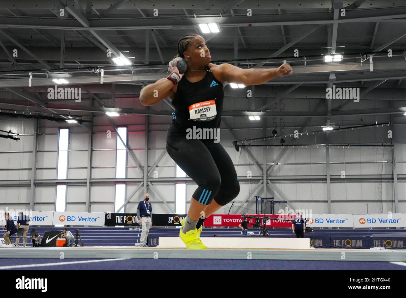 Jessica Ramsey places fourth in the women's shot put at 61-2 3/4 (18 ...