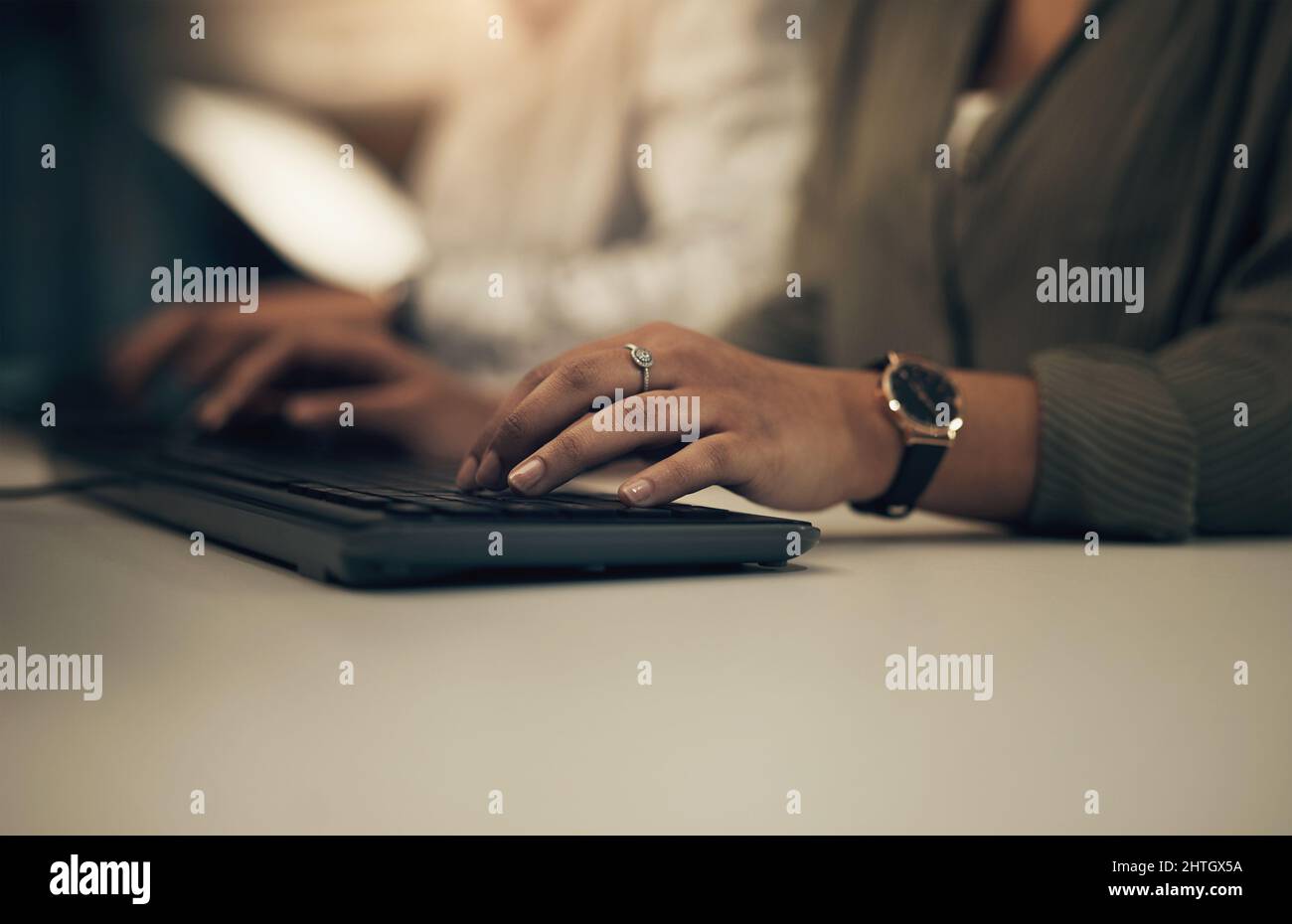 Burning the midnight oil all for success. Closeup shot of an ...