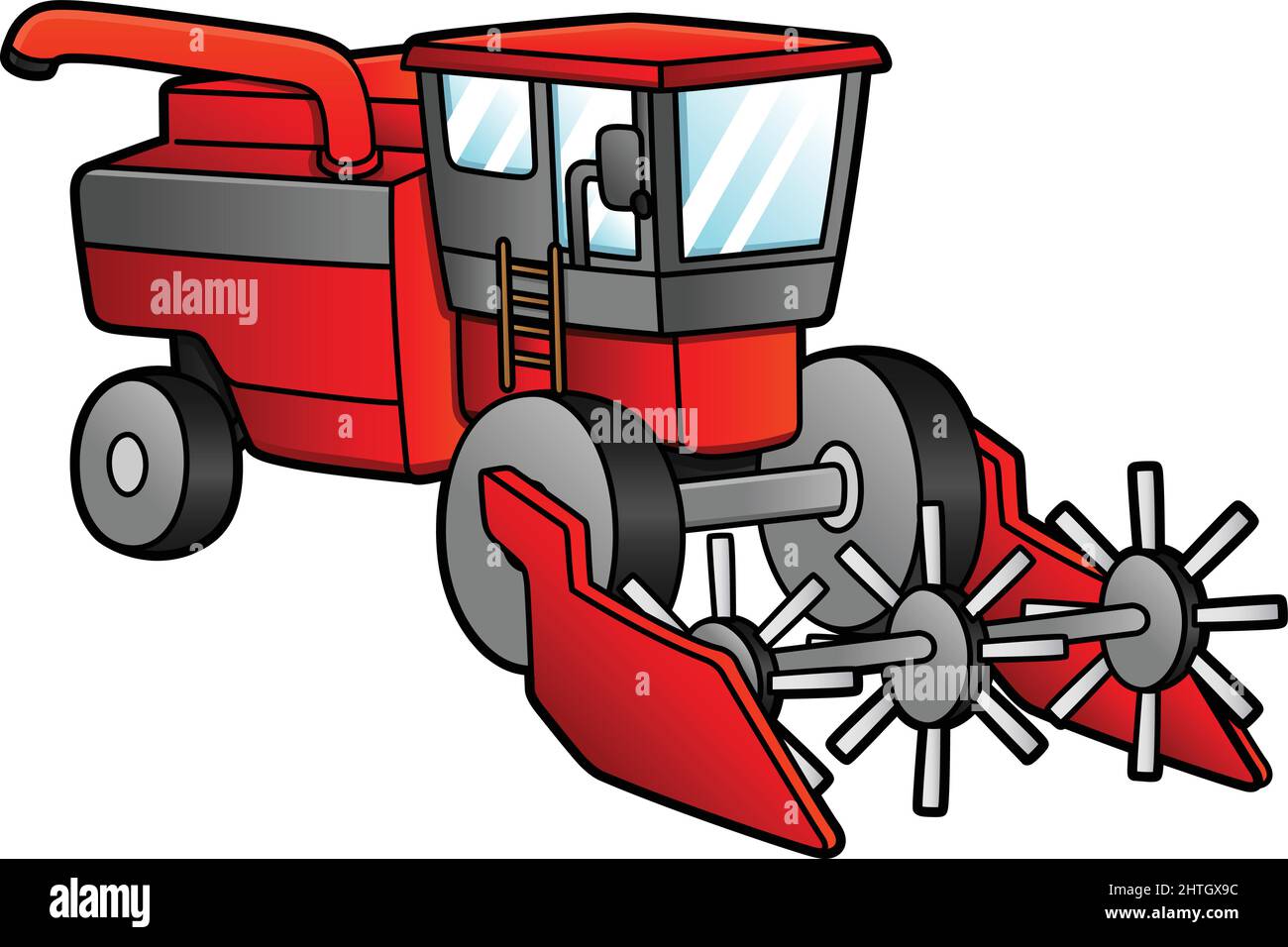 Combine Harvester Cartoon Clipart Illustration Stock Vector Image & Art ...