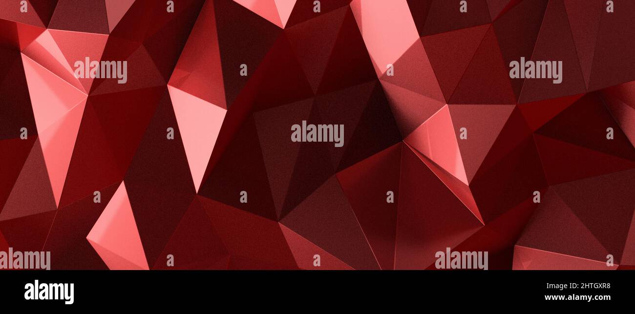 3d rendering of red polygon background Stock Photo - Alamy