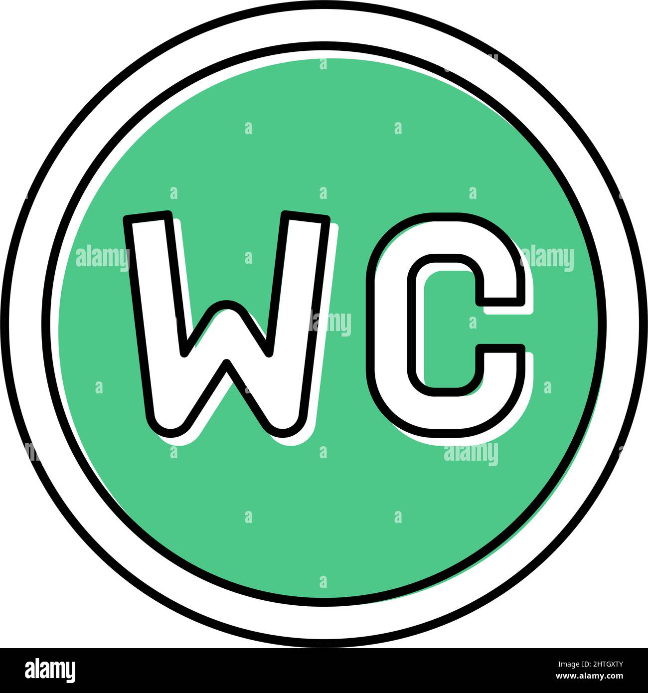 toilet sign color icon vector color illustration Stock Vector Image ...