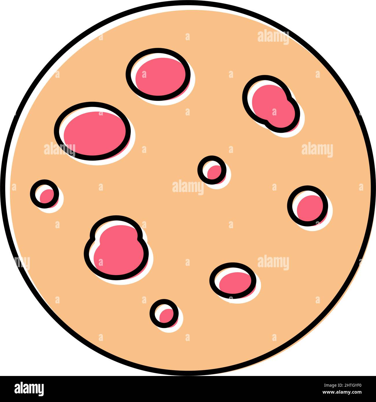 pityriasis rosea skin disease color icon vector illustration Stock ...