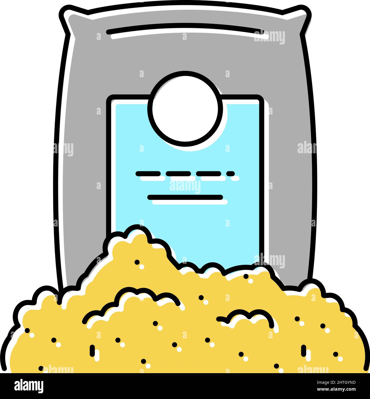 quartz sand mining for glass production color icon vector illustration ...