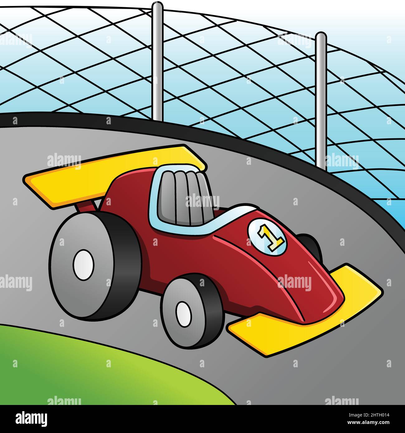 Race Car Cartoon Colored Vehicle Illustration Stock Vector Image & Art ...