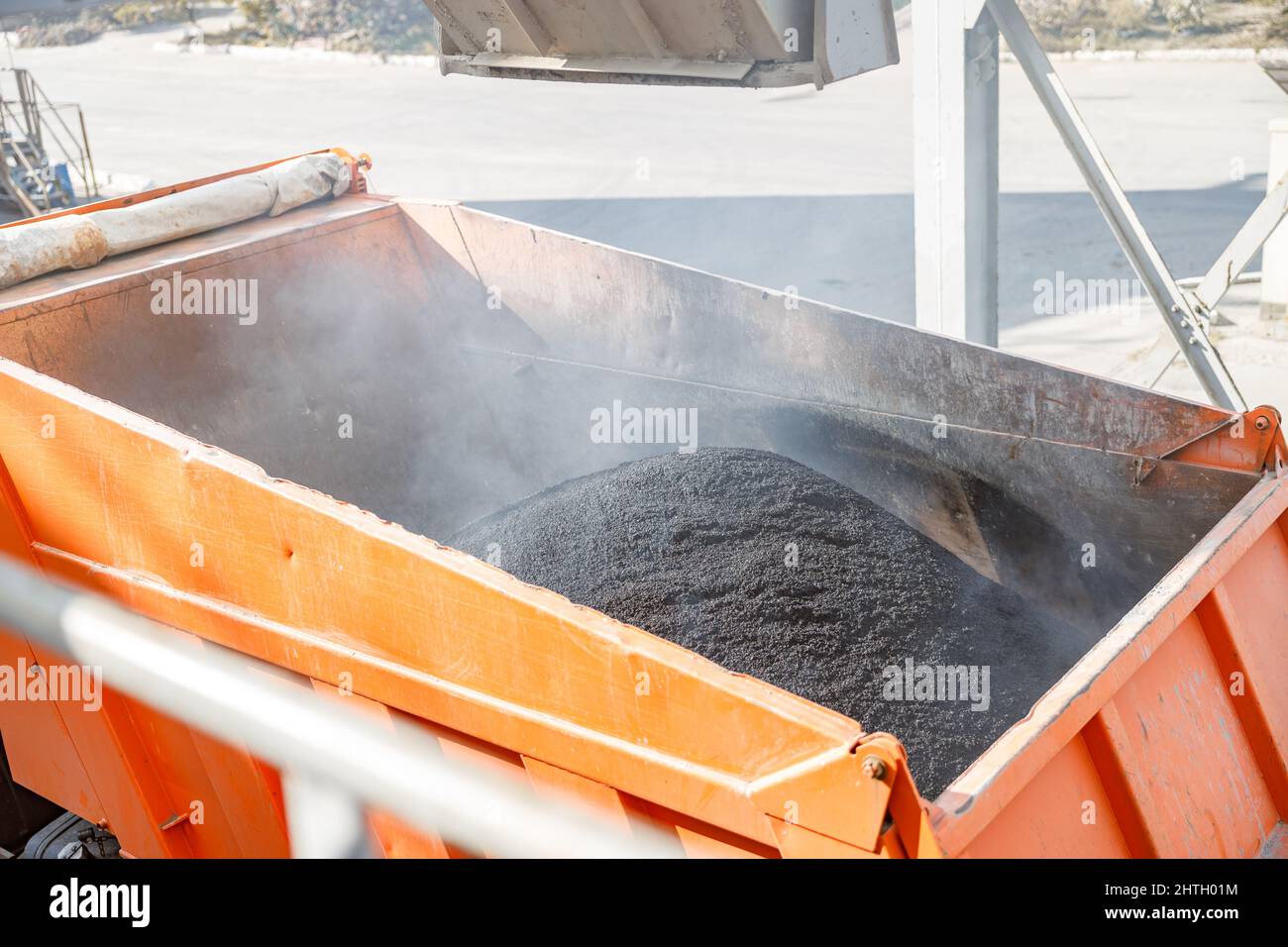 Truck loaded with building material in plant Stock Photo - Alamy