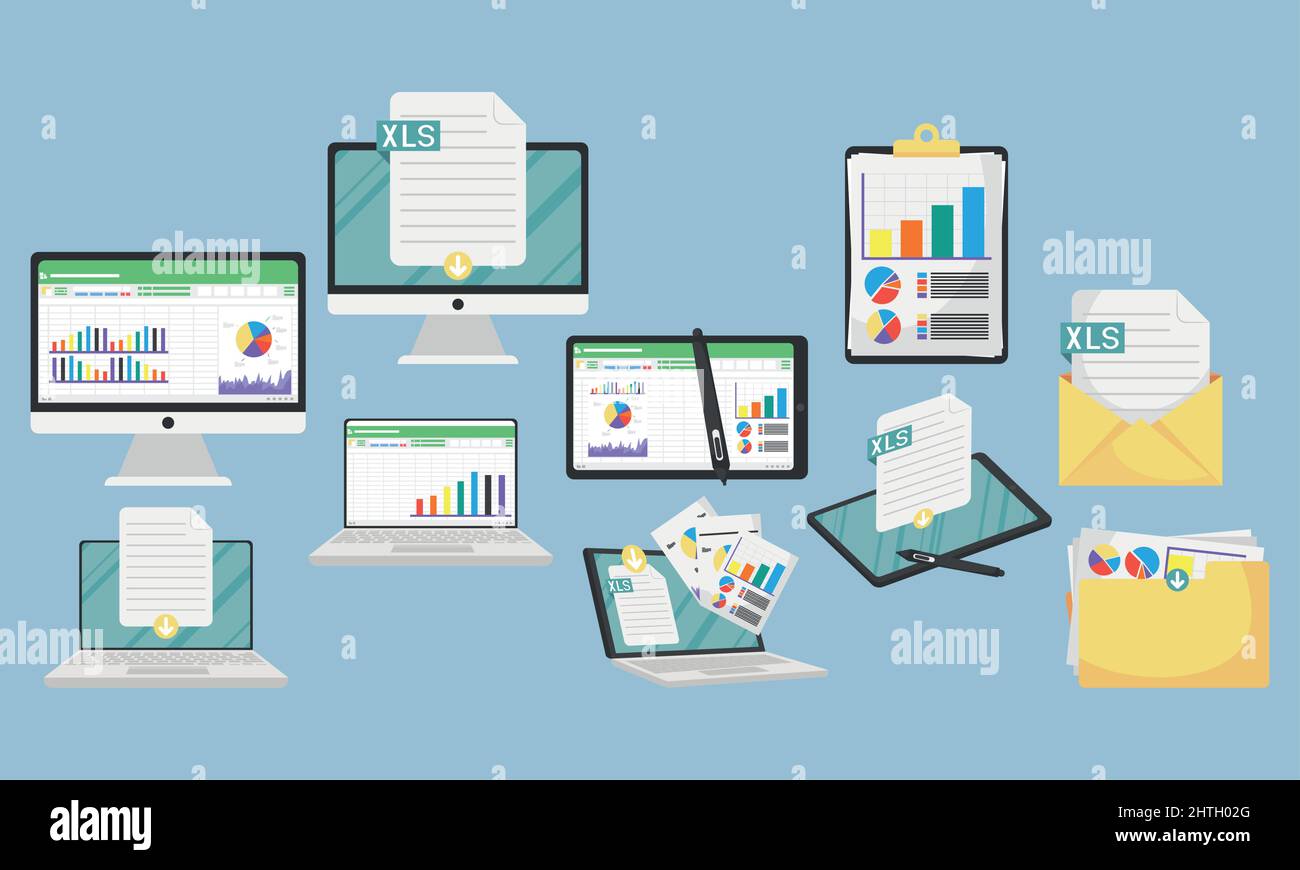 Spreadsheet calculation Stock Vector Images - Alamy