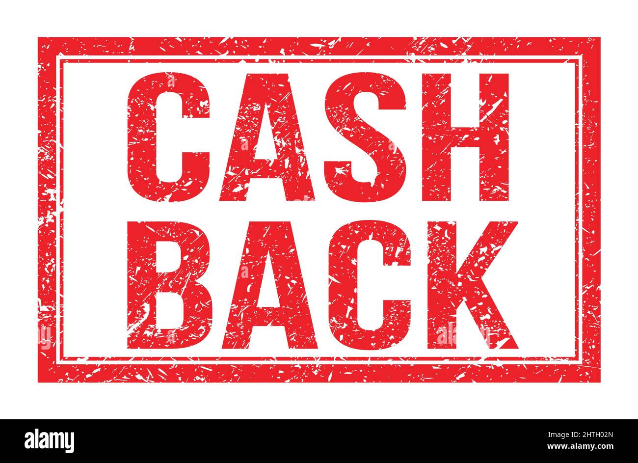 CASH BACK, words written on red rectangle stamp sign Stock Photo - Alamy