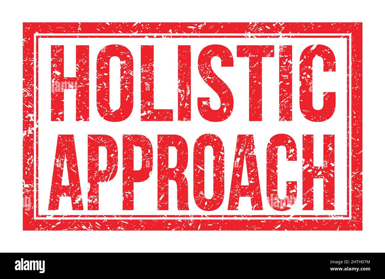 HOLISTIC APPROACH, words written on red rectangle stamp sign Stock ...