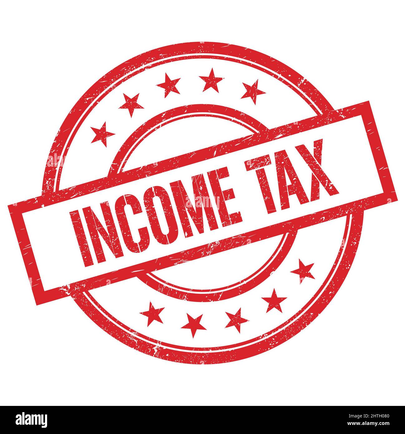 INCOME TAX text written on red round vintage rubber stamp Stock Photo ...