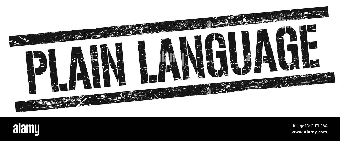 Plain language Black and White Stock Photos & Images - Alamy
