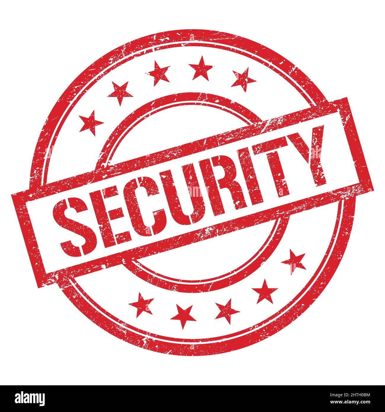 SECURITY text written on red round vintage rubber stamp Stock Photo - Alamy