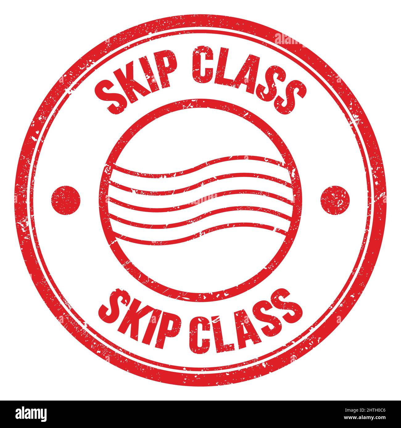 SKIP CLASS word written on red round postal stamp sign Stock Photo - Alamy