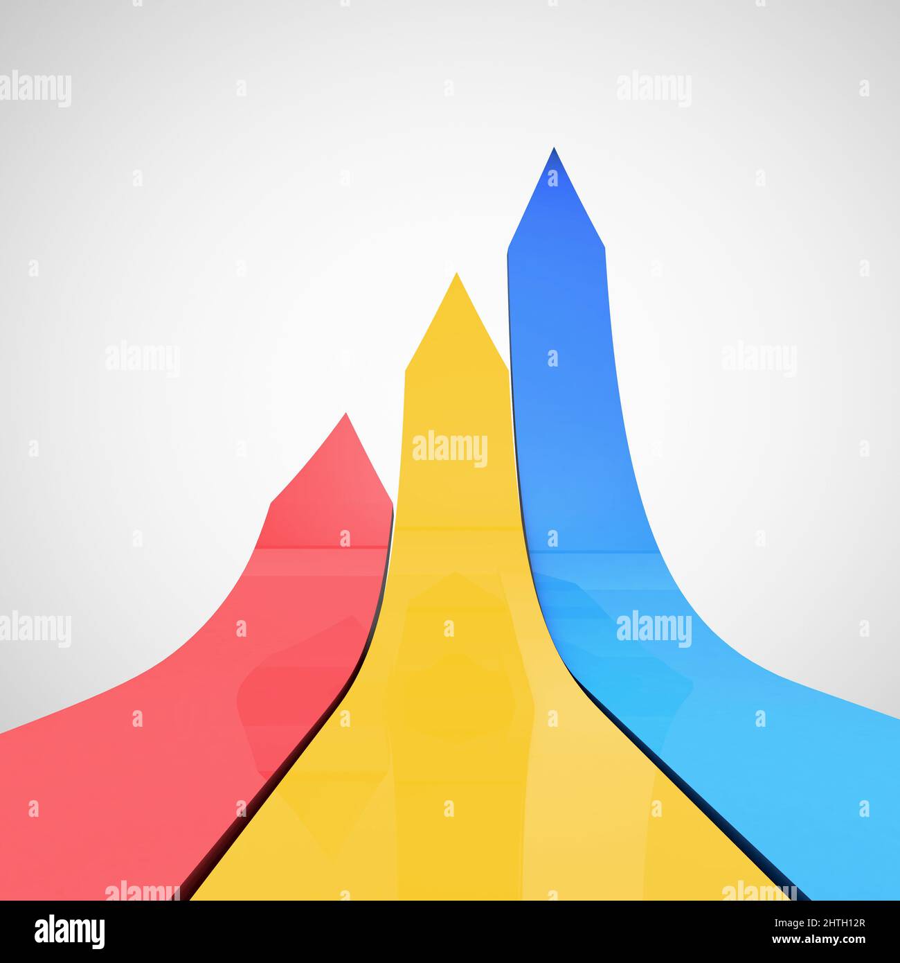 Moving on up. Computer generated graphic of arrows Stock Photo - Alamy
