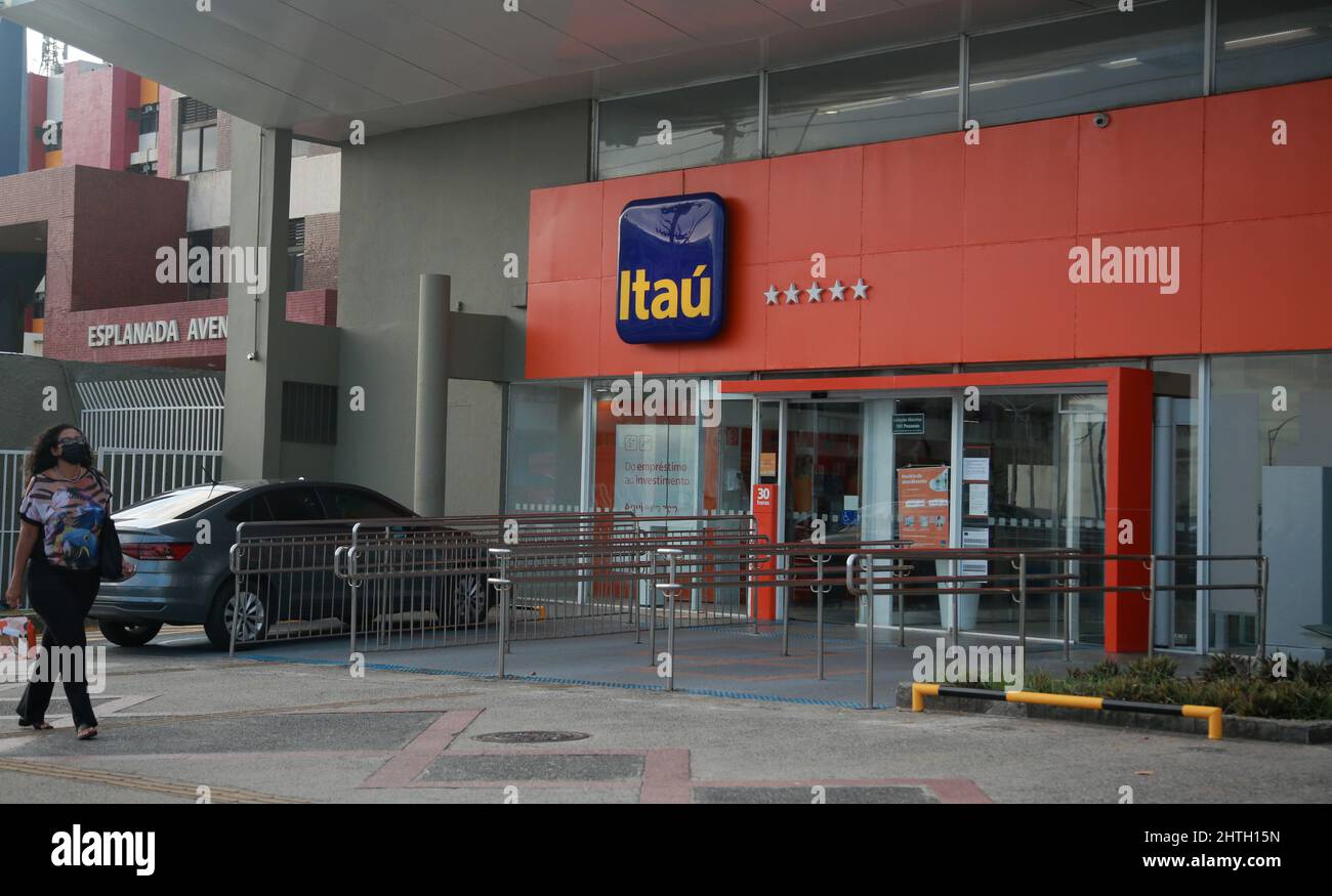 salvador, bahia, brazil - february 24, 2022: facade of a branch of the ...