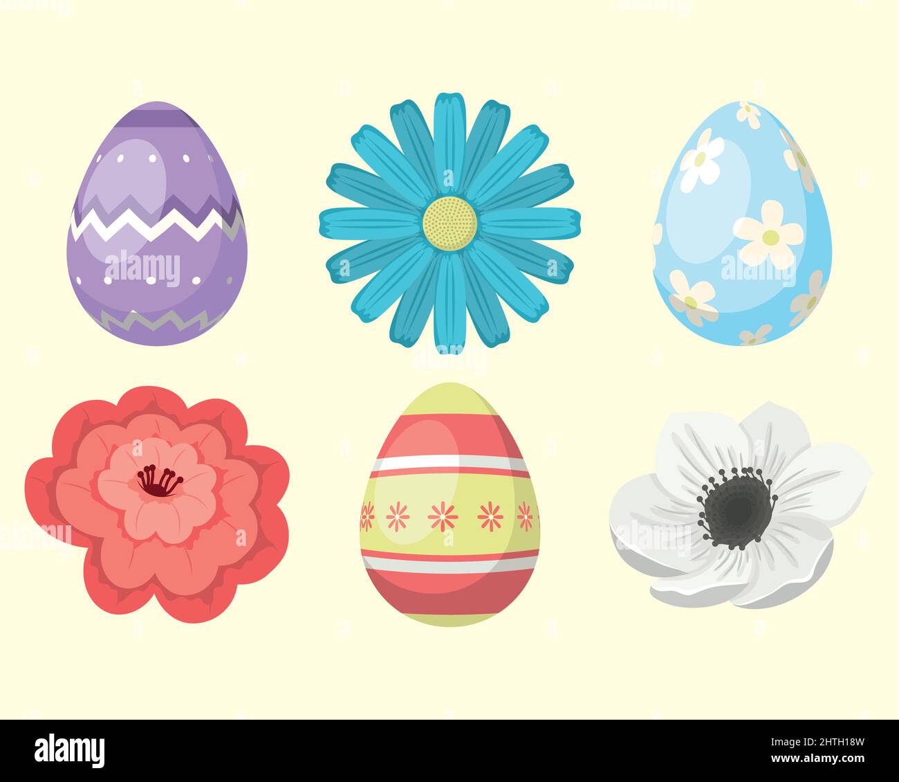 six easter season set icons Stock Vector Image & Art - Alamy
