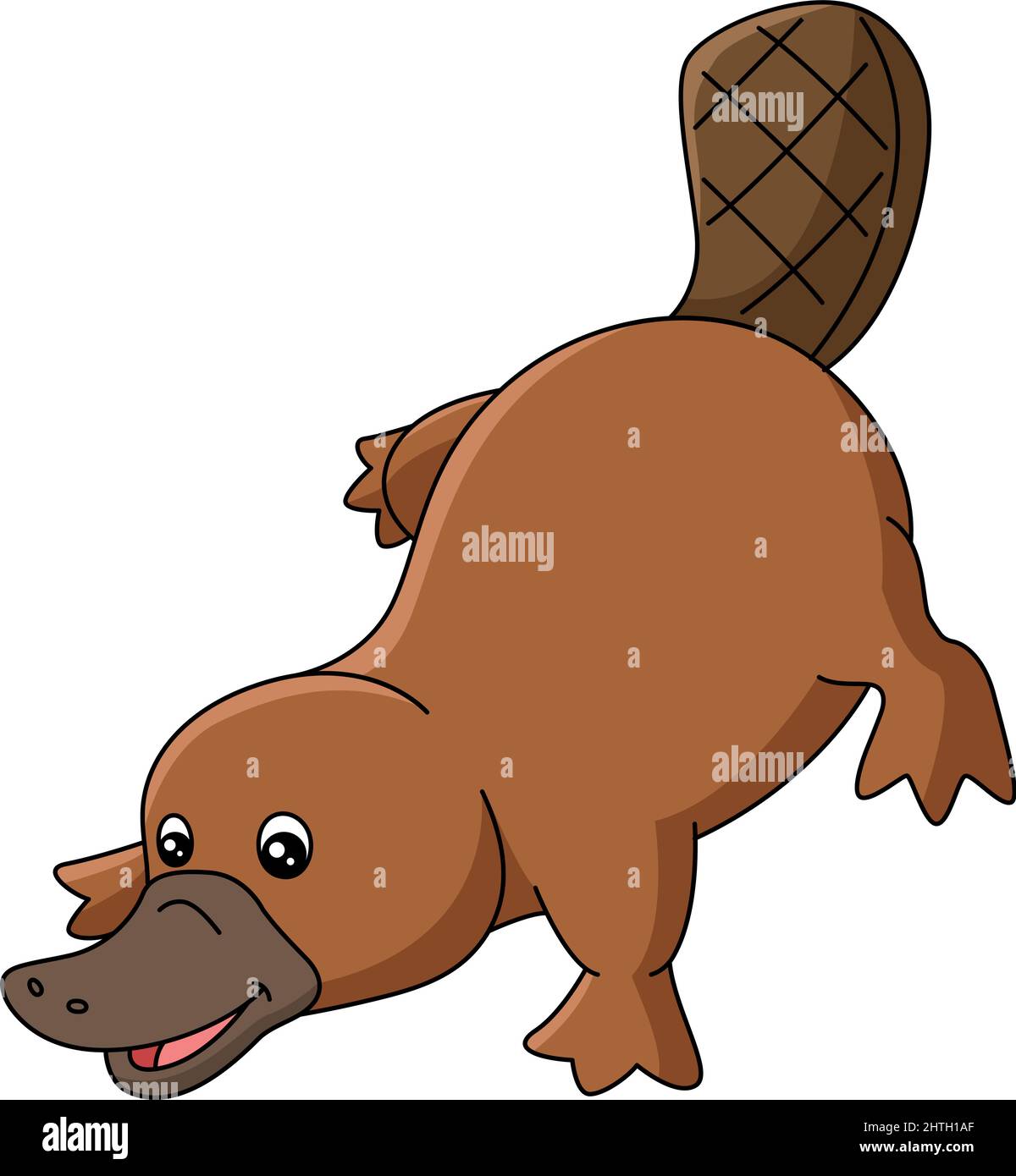 Platypus Cartoon Clipart Animal Illustration Stock Vector Image & Art ...