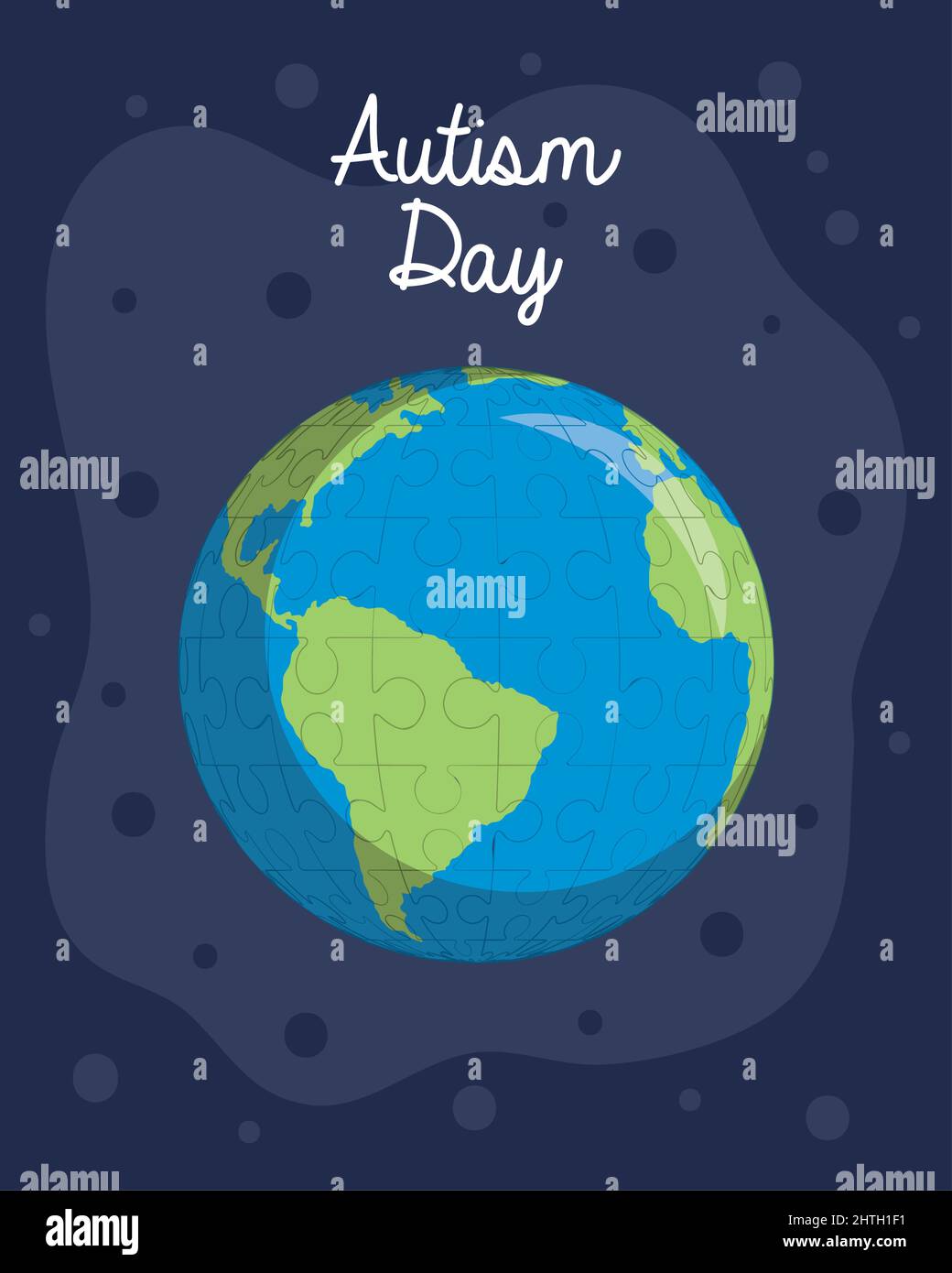 autism day lettering and earth planet Stock Vector Image & Art - Alamy
