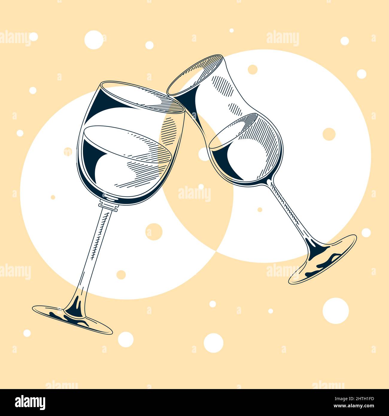 wine cups toasting sketch icon Stock Vector Image & Art - Alamy