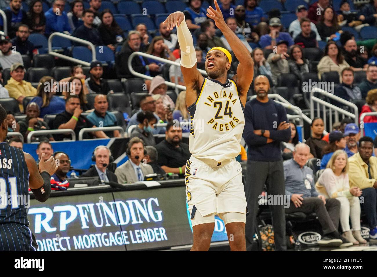 Orlando, Florida, USA, February 28, 2022, Indiana Pacers shooting guard ...
