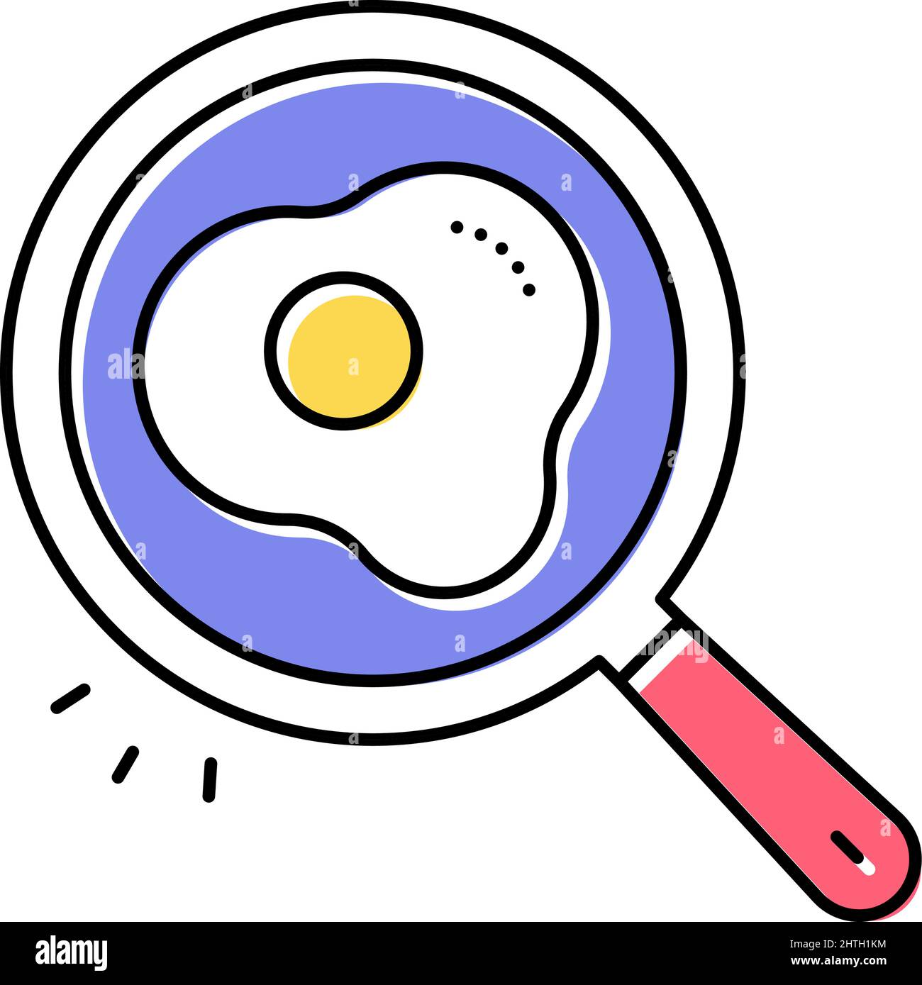 cooking frying egg color icon vector illustration Stock Vector Image ...