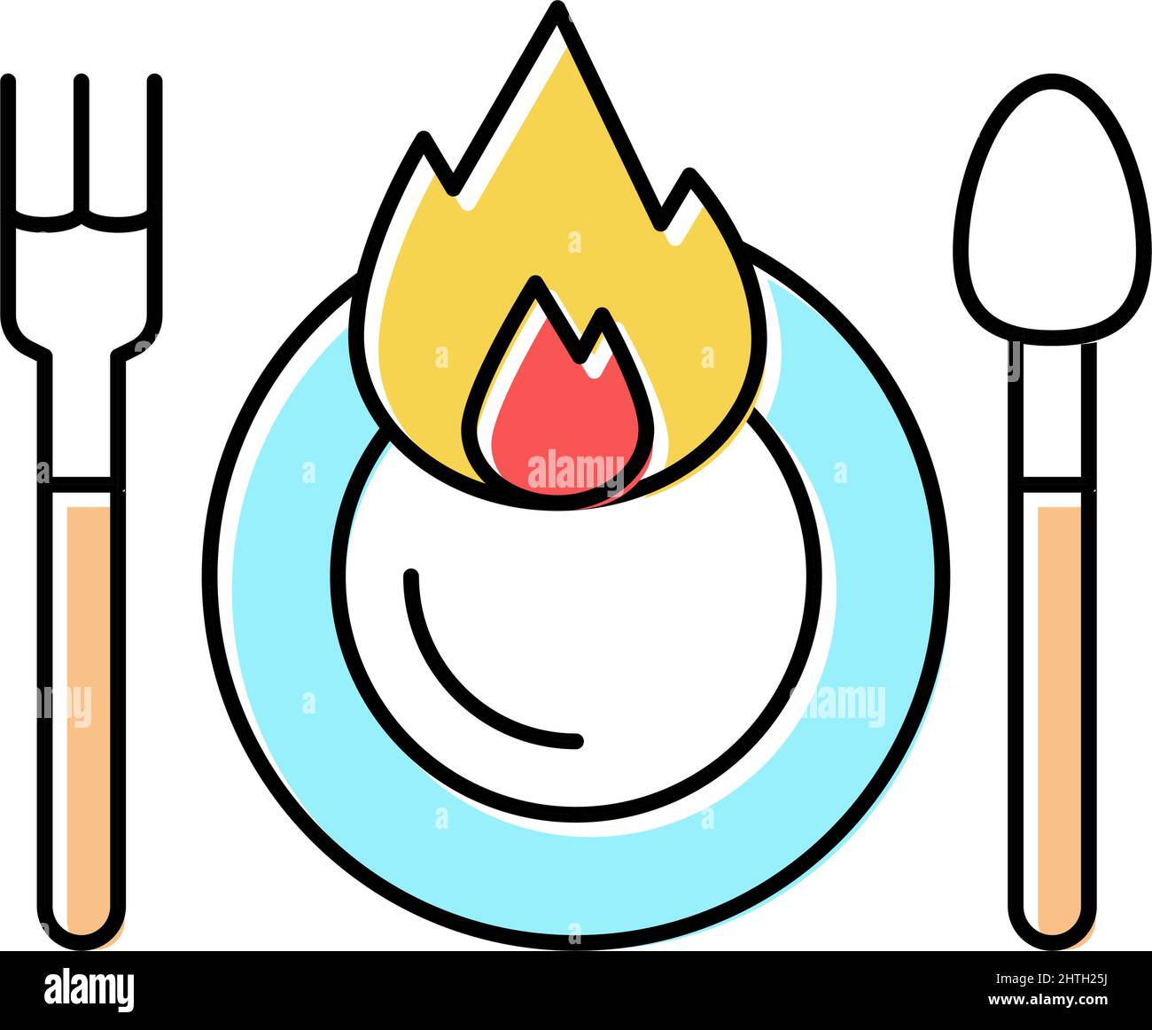 Spicy level color icon Cut Out Stock Images & Pictures - Alamy
