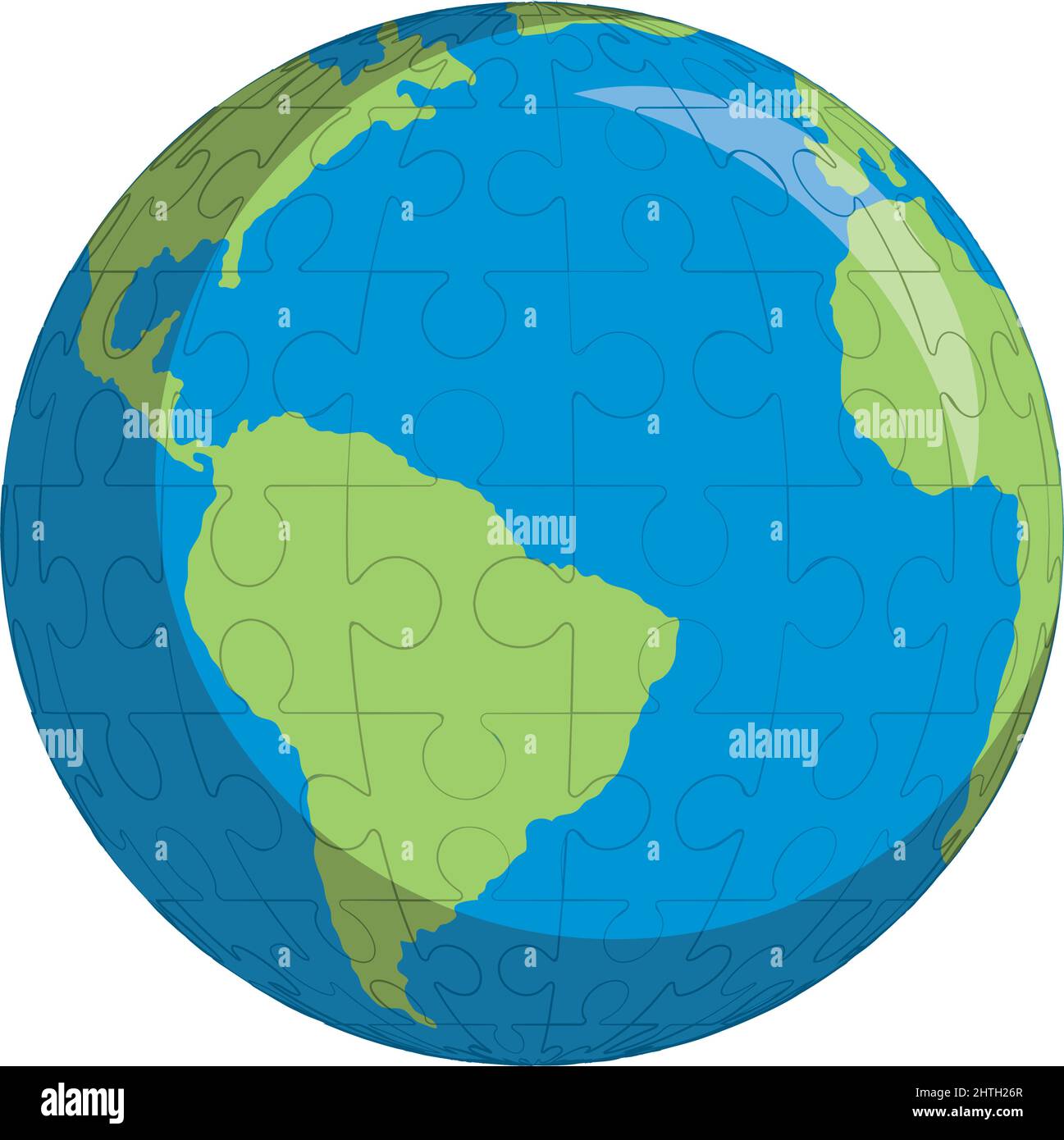 earth planet with puzzle game Stock Vector Image & Art - Alamy