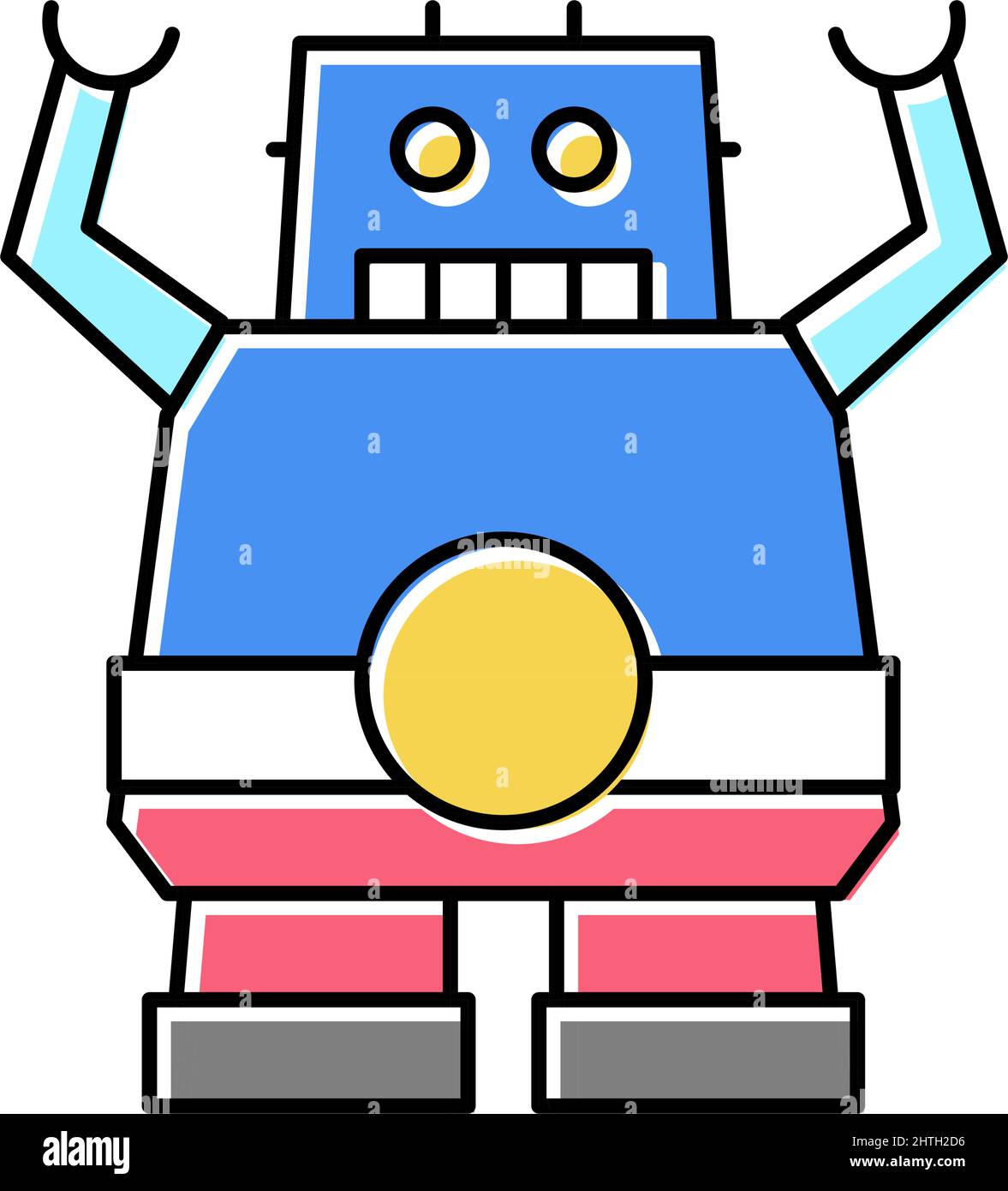 robotic geek color icon vector illustration sign Stock Vector Image ...