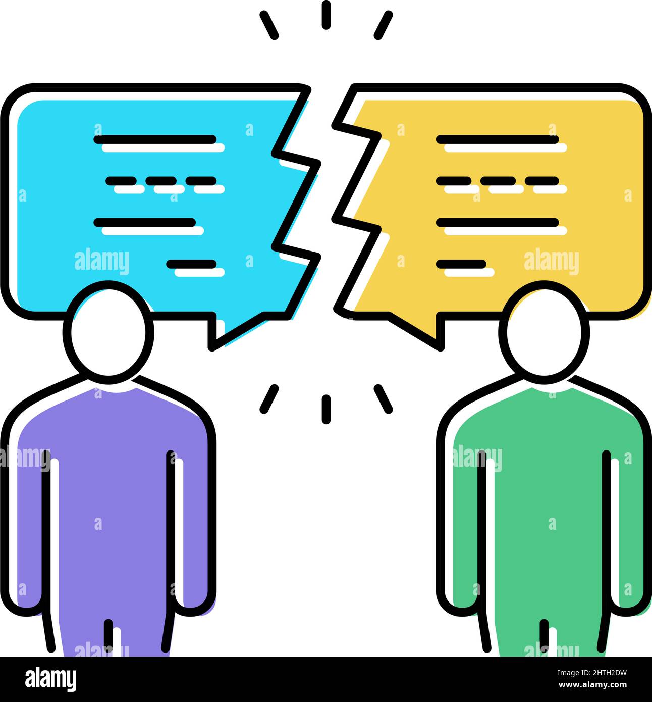 different opinions color icon vector illustration Stock Vector Image ...