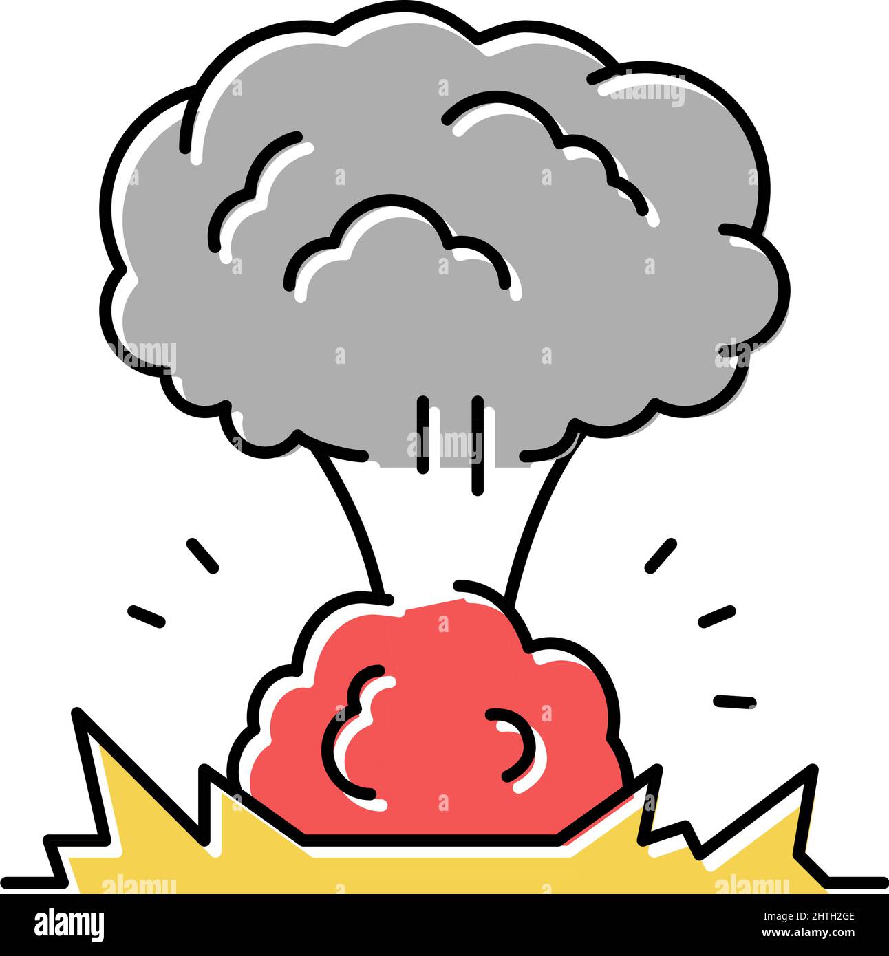 explosion smoke color icon vector illustration Stock Vector Image & Art ...