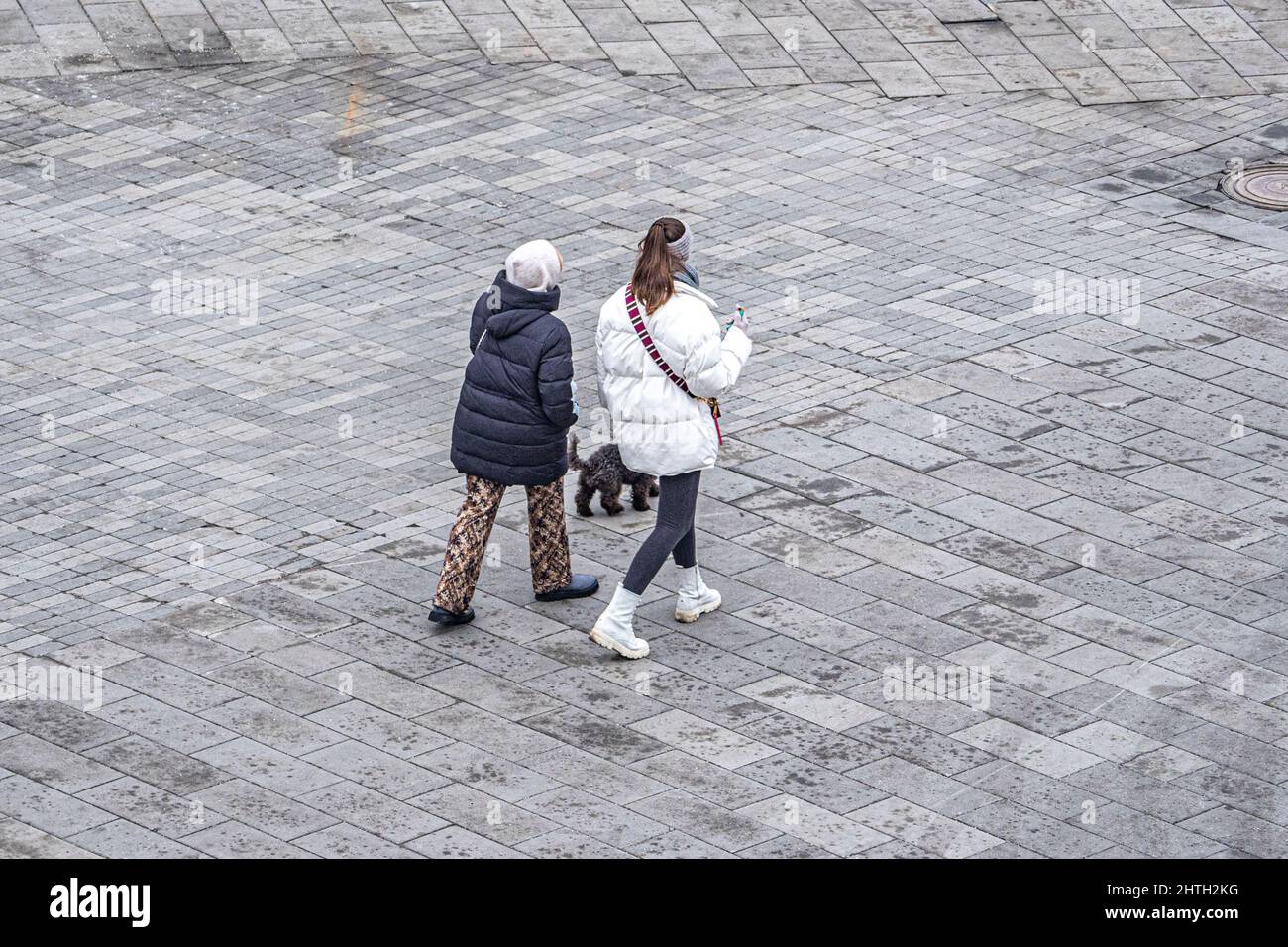 Russia, Moscow. People walk in a street Stock Photo - Alamy