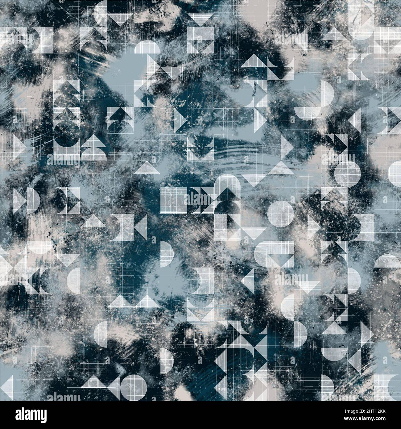 Seamless navy blue and white abstract grungy seamless surface pattern ...