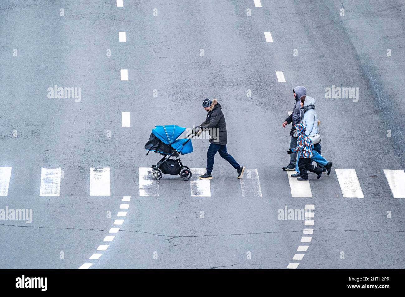 Russia, Moscow. People walk in a street Stock Photo - Alamy