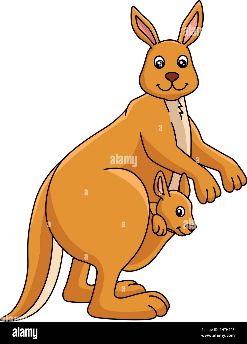 Kangaroo Cartoon Colored Clipart Illustration Stock Vector Image & Art ...