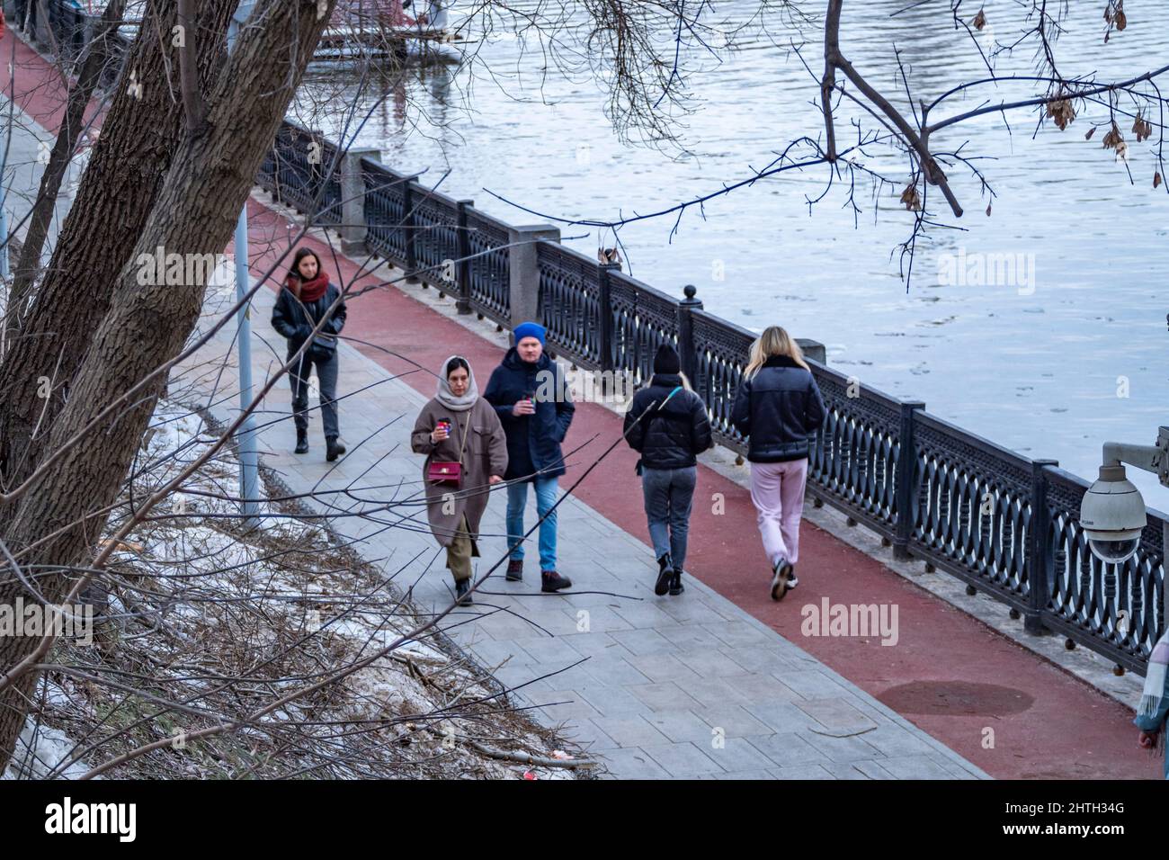 Russia, Moscow. People walk in a street Stock Photo - Alamy