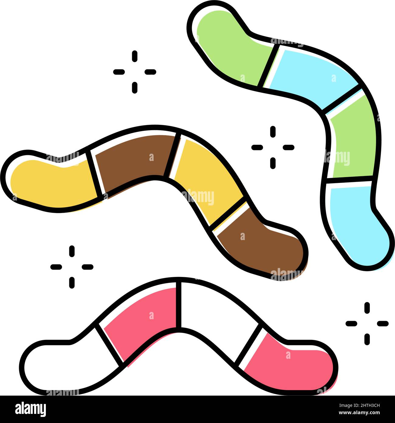 worms candy color icon vector illustration Stock Vector Image & Art - Alamy