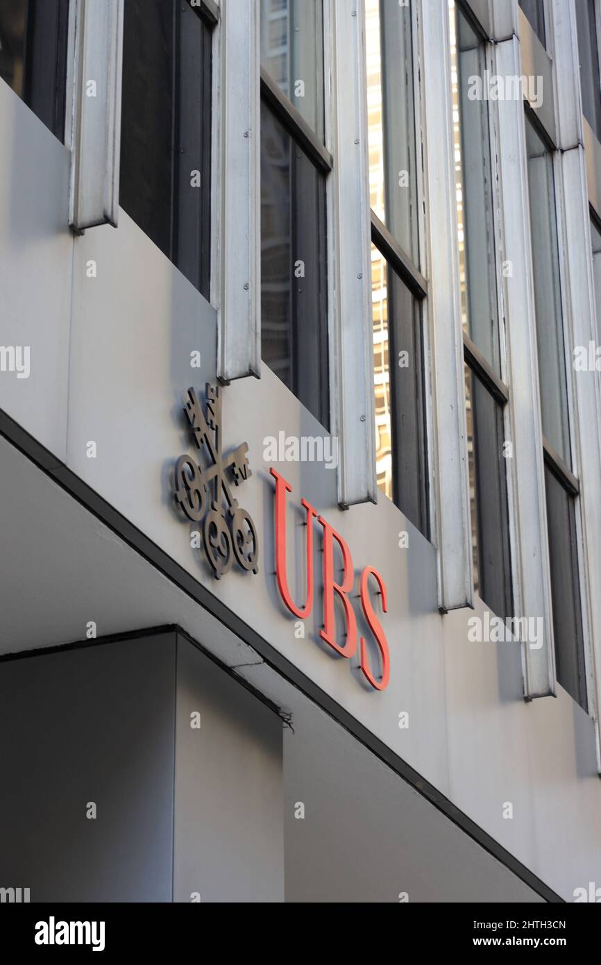 Exterior view of UBS Financial Services at 6th Avenue.Midtown Manhattan ...