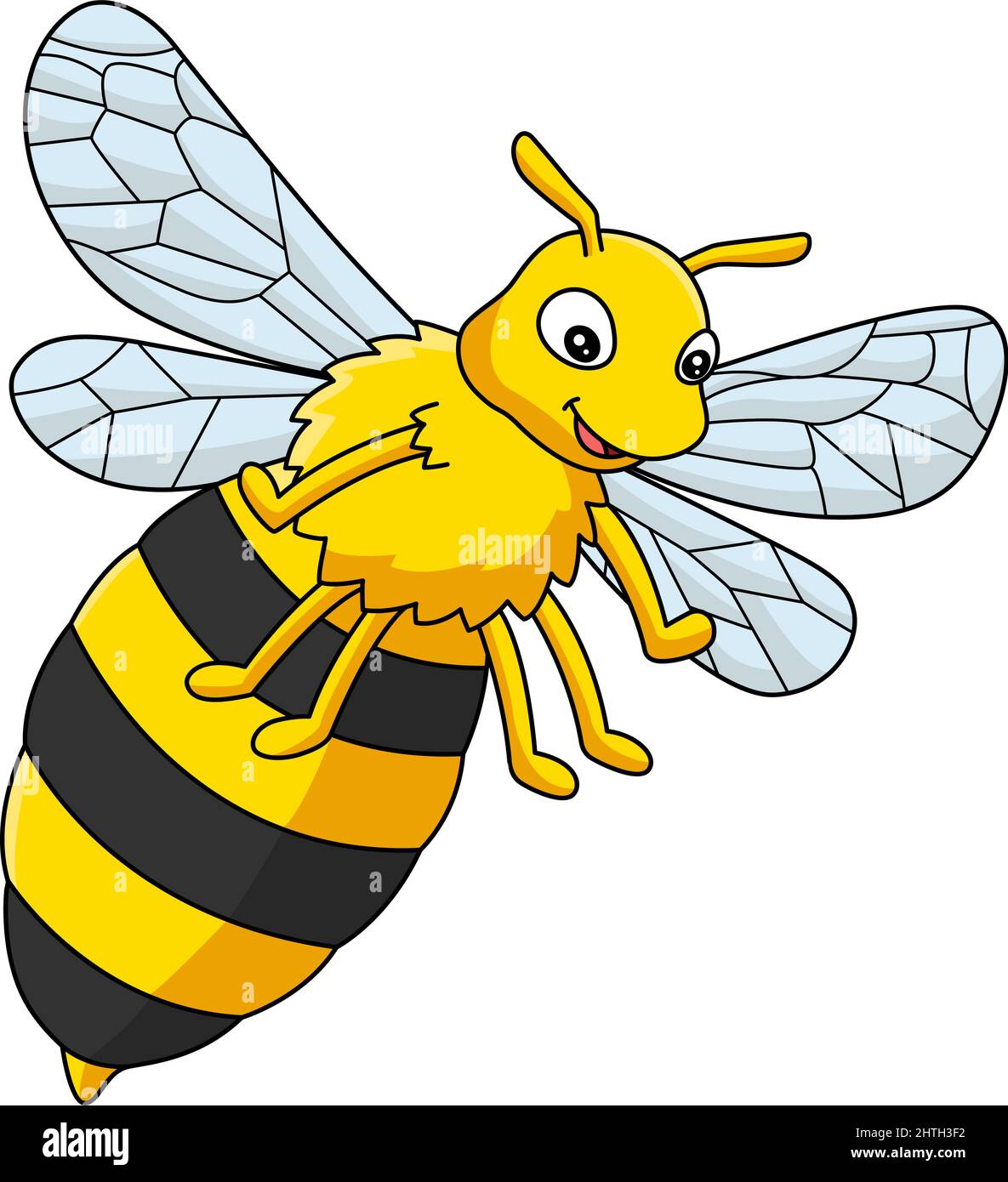 Bee Cartoon Colored Clipart Illustration Stock Vector Image & Art - Alamy