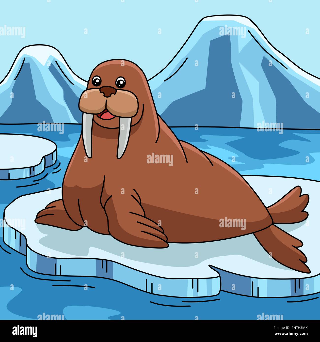 Walrus cartoon hi-res stock photography and images - Alamy