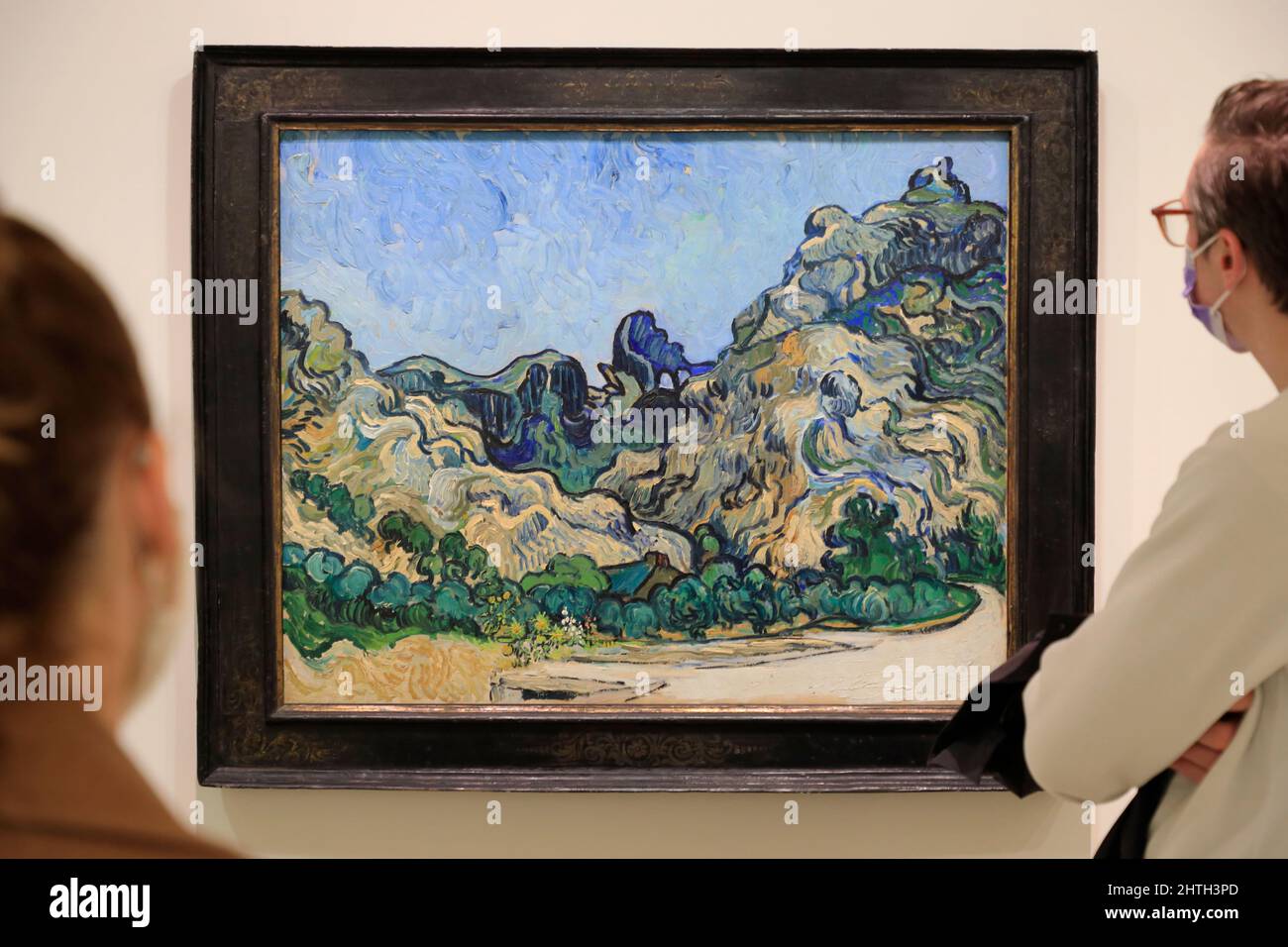 Mountains at Saint-Remy by Vincent Van Gogh display in Guggenheim ...