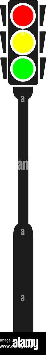 STANDING TRAFFIC LIGHT WITH SPACE FOR TEXT, WHITE BACKGROUND Stock ...