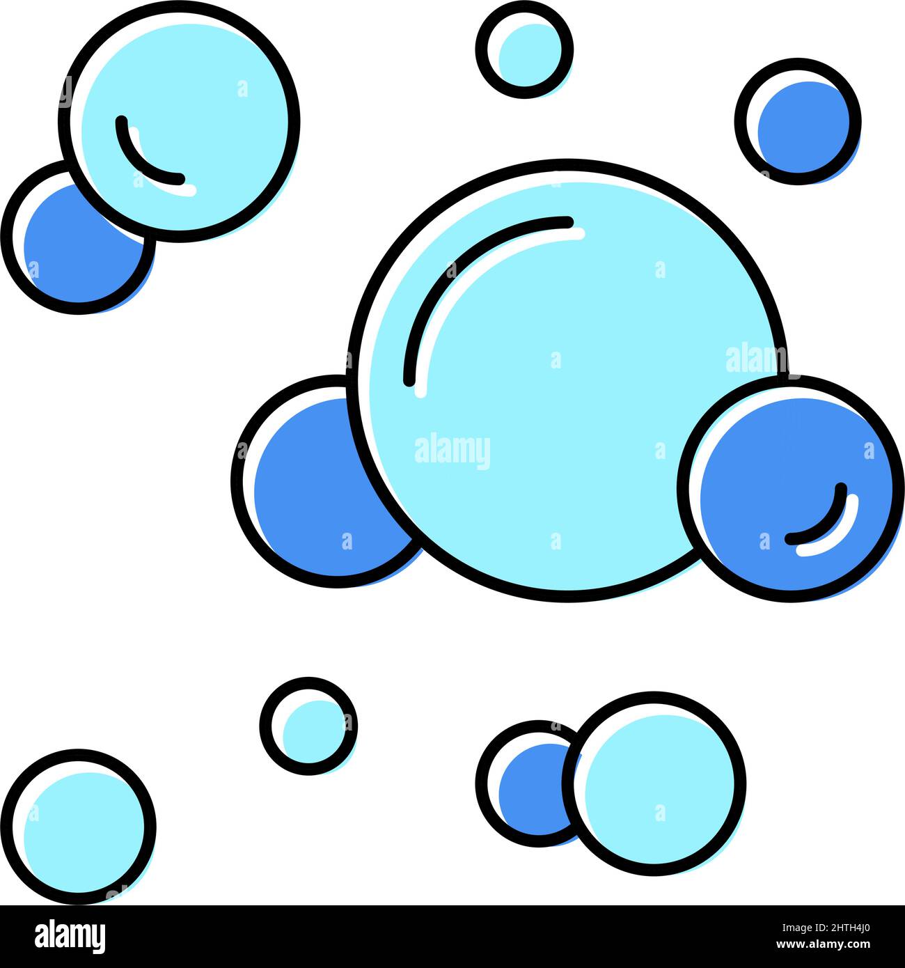 bubbles oxygen color icon vector illustration Stock Vector Image & Art ...